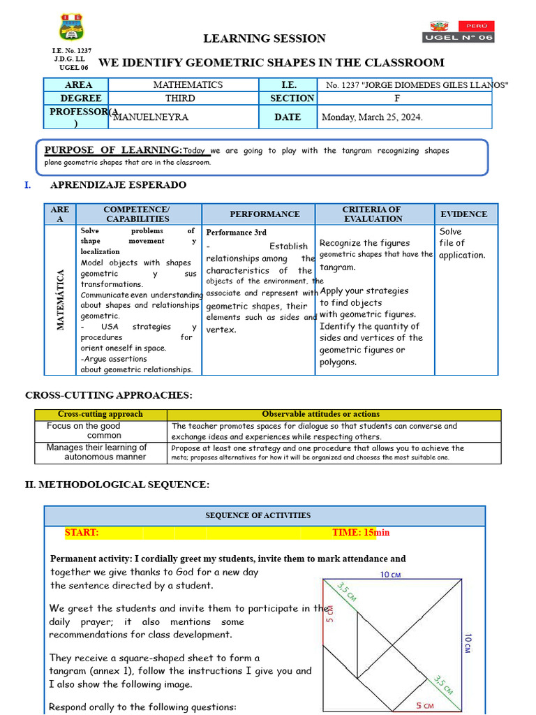Session-Math-Identifying Geometric Shapes-25-March-Manuel | PDF | Shape ...