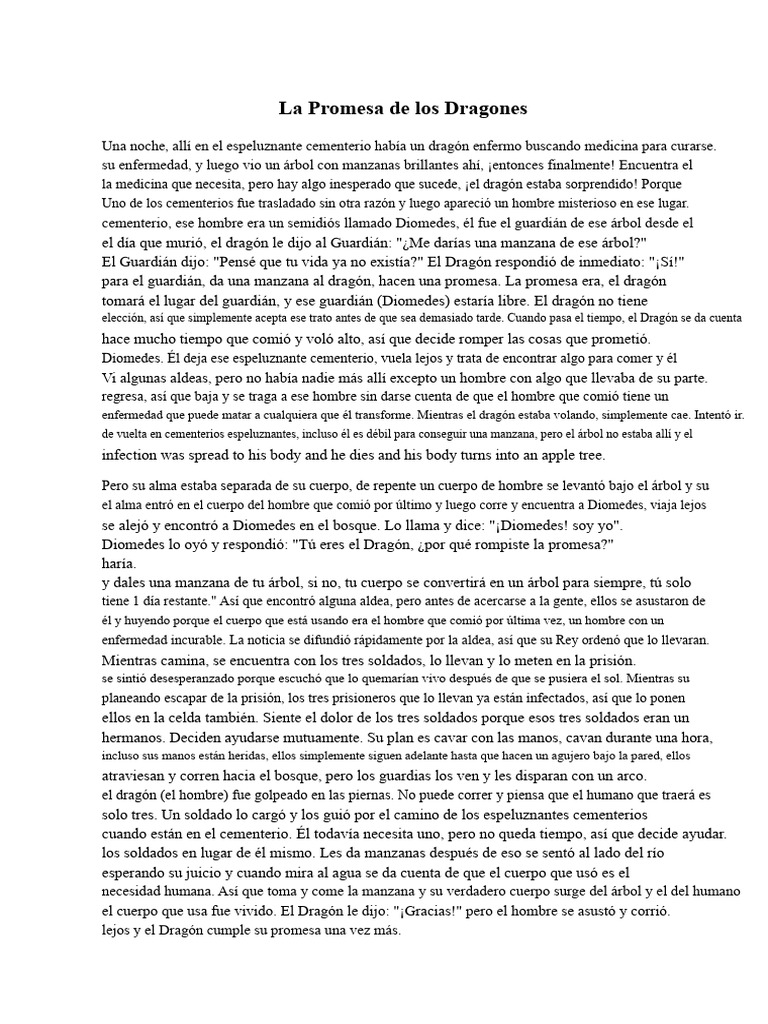 La Promesa del Dragón y el Semidiós | PDF