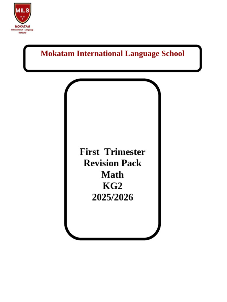 KG2_T1_Math REV | PDF