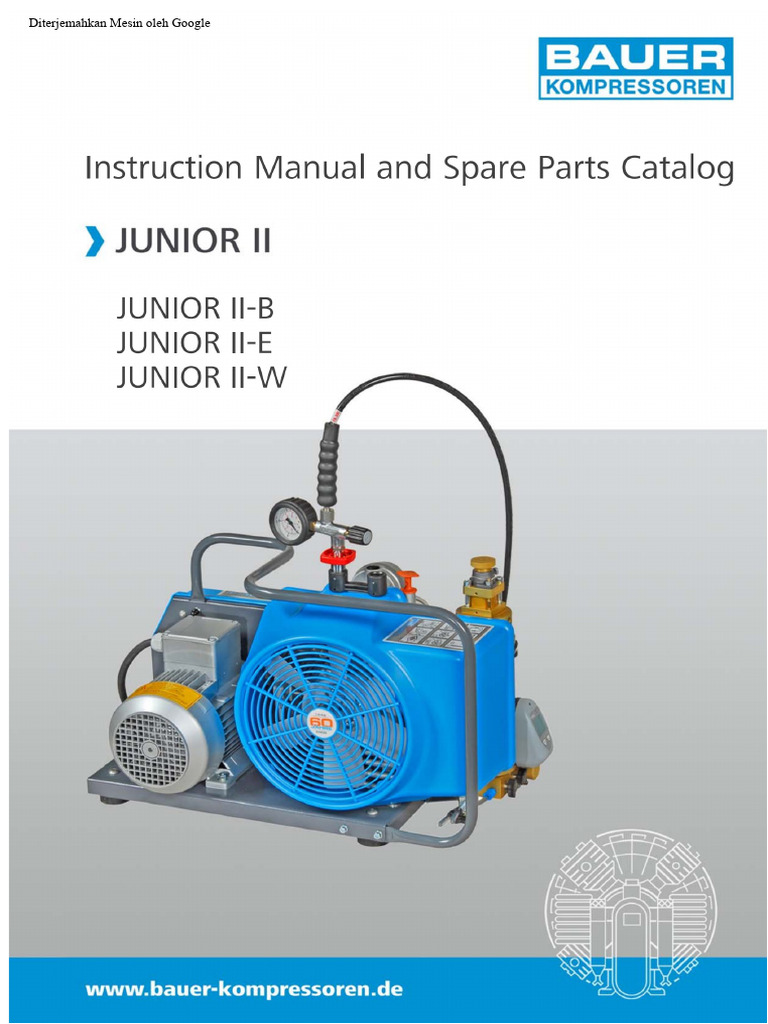 Manual Kompresor Bauer Junior II | PDF