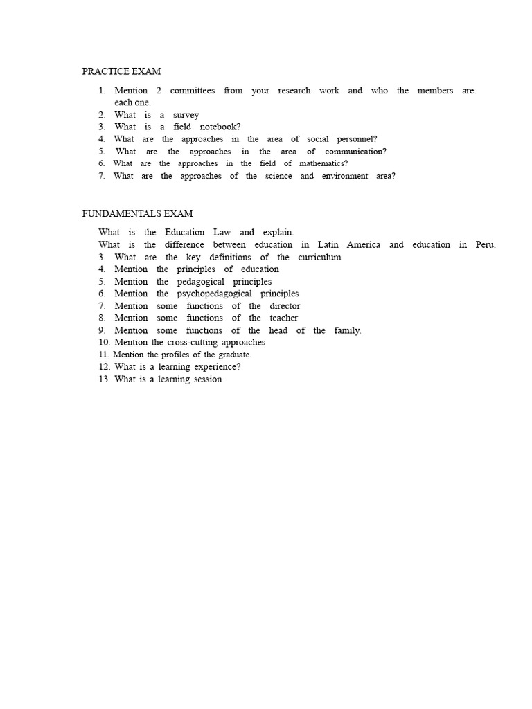 Education Practice and Fundamentals Exam | PDF