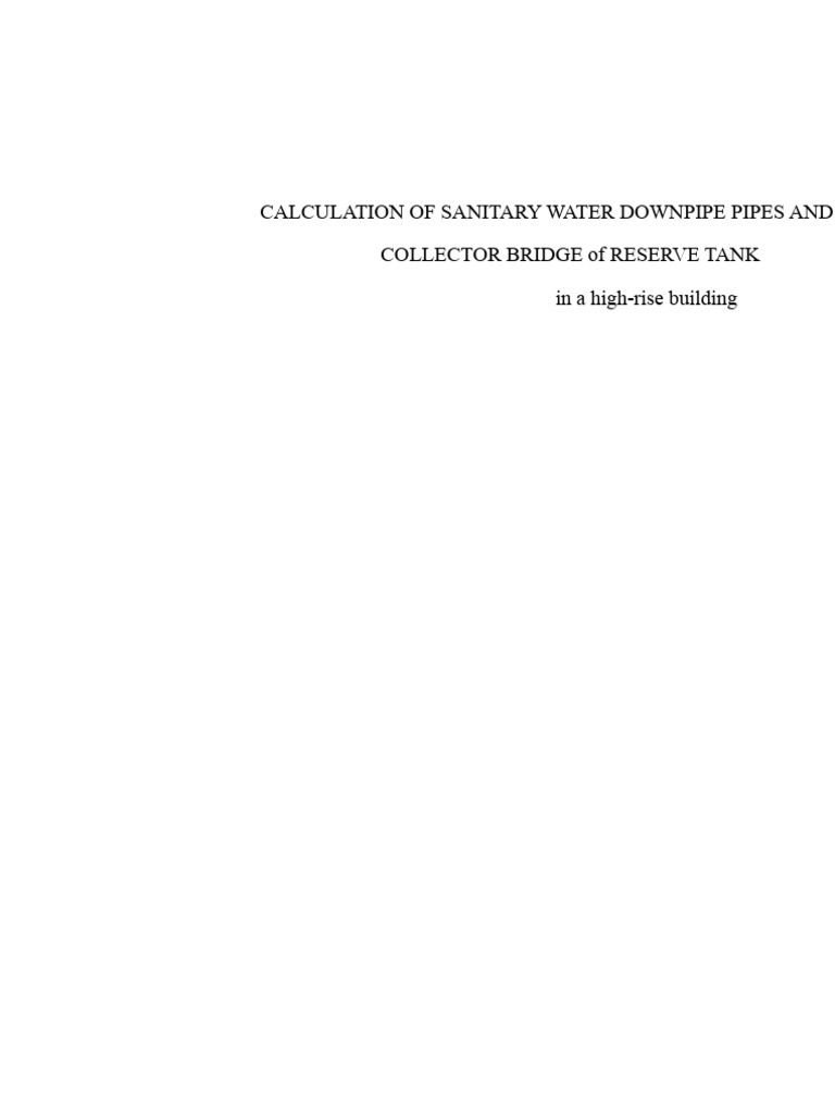 Water Drainage Calculation in Buildings 2021 | PDF | Water Heating ...