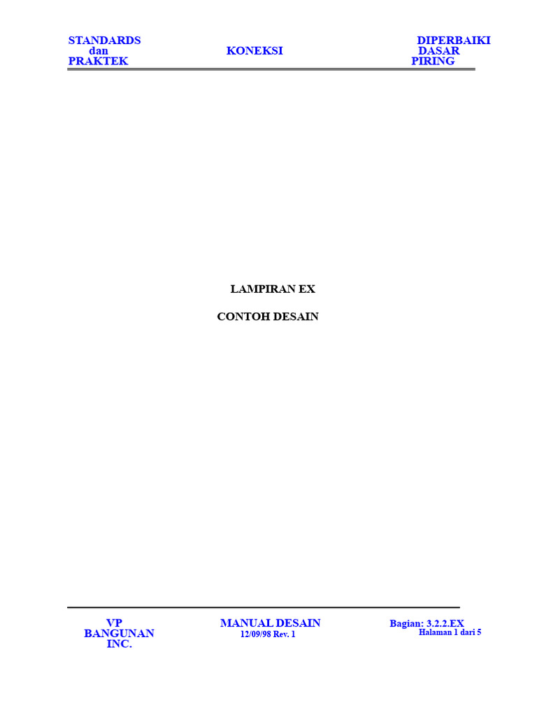 Contoh Pelat Dasar Tetap | PDF
