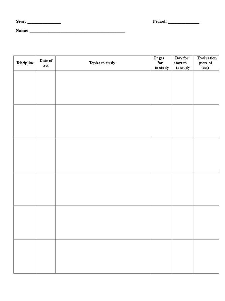 Test Scheduling Form | PDF