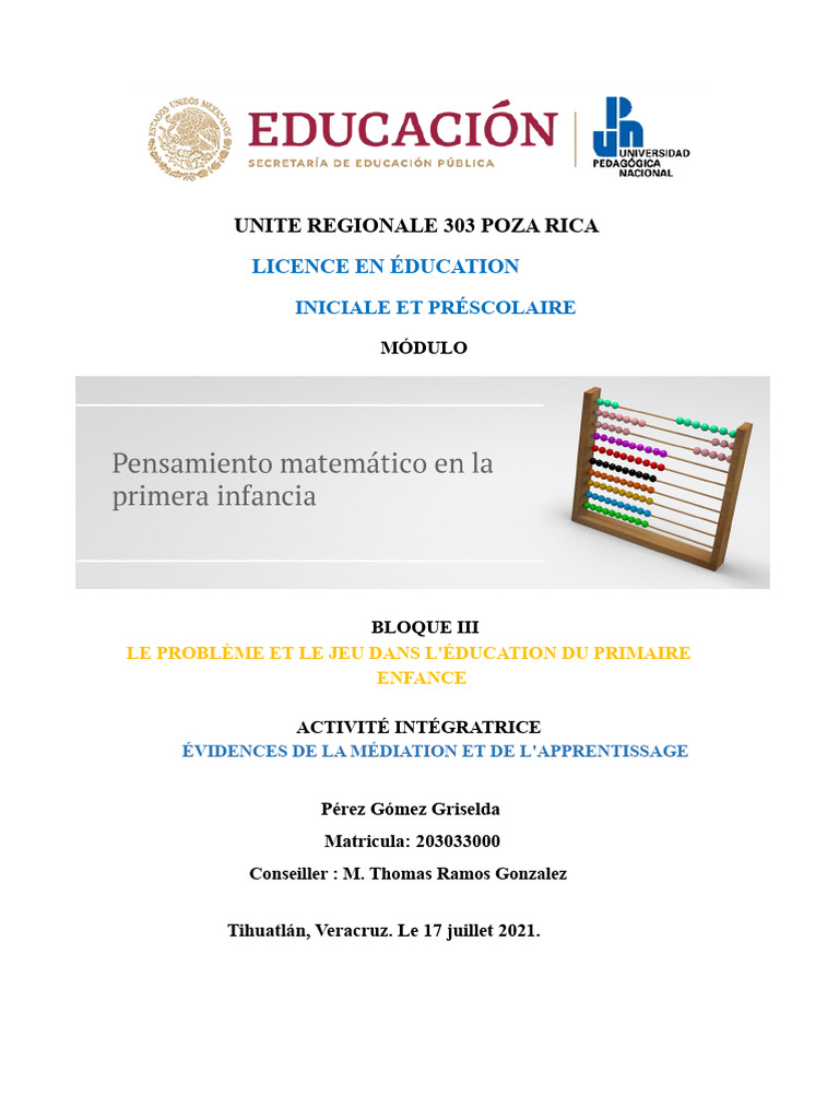 Activité Intégratrice Éducative | PDF | Apprentissage | Modification du ...