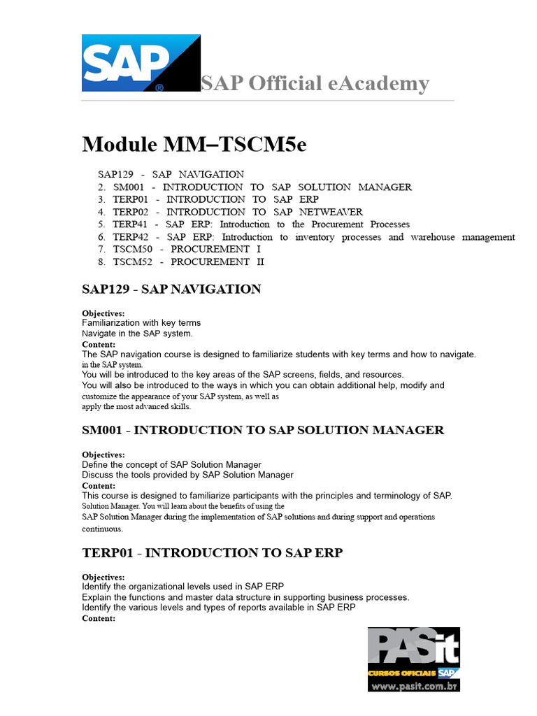 MM Module of SAP | PDF | Procurement | Business