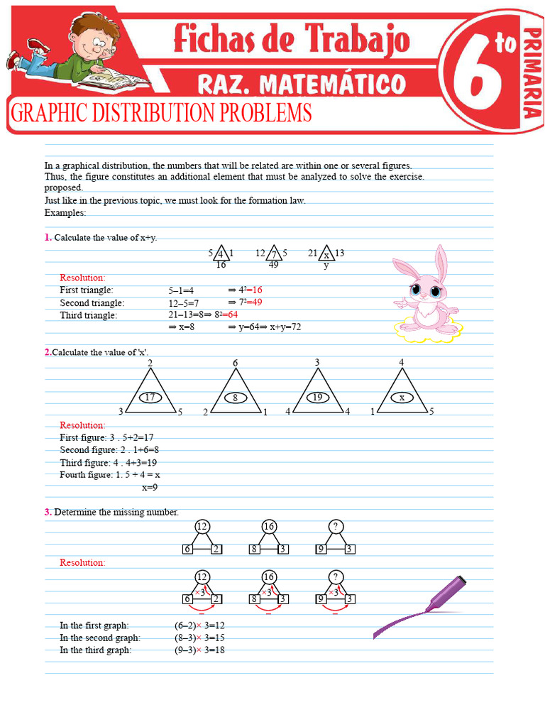 Graphic Distribution Problems For Sixth Grade of Primary School | PDF ...