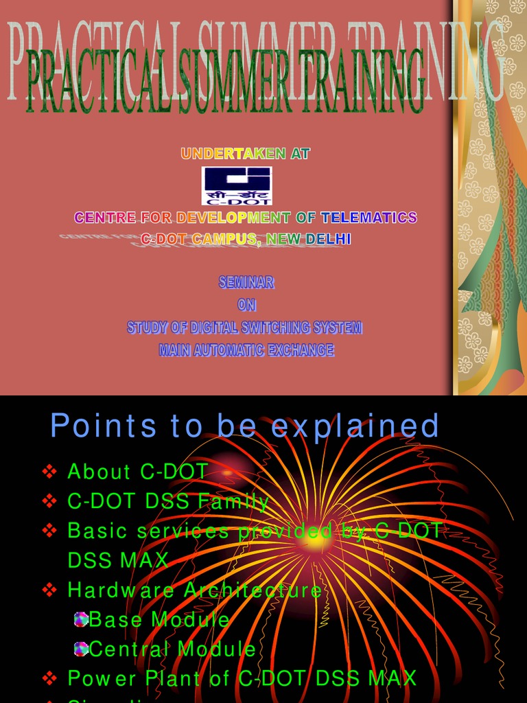 Report On Digital Switching System | PDF | Telephone Exchange | Signaling (Telecommunications)