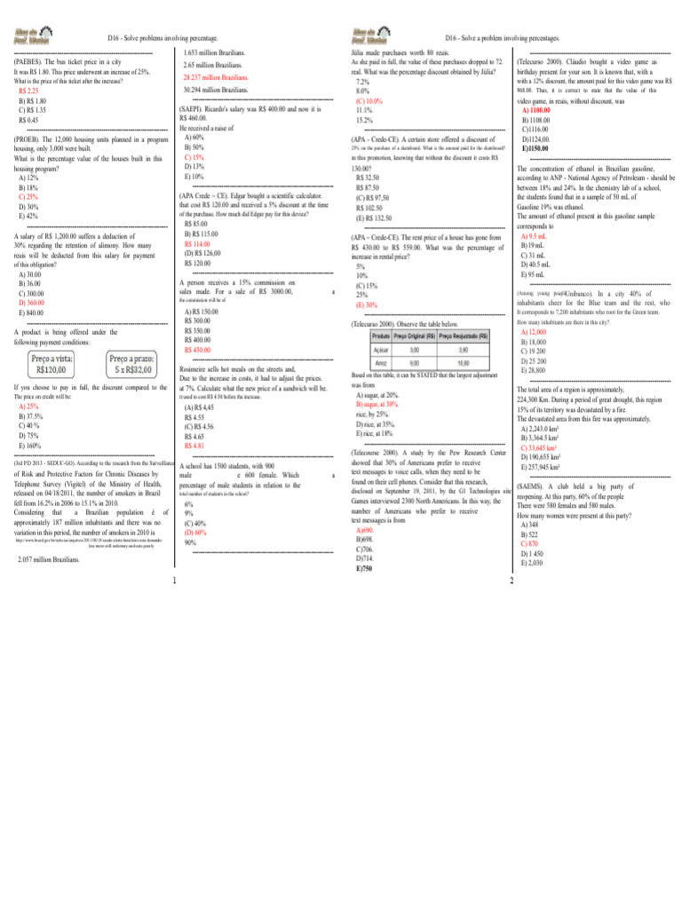 D16 (3rd Grade - High School - Math) - Blog of Prof. Warles | PDF ...