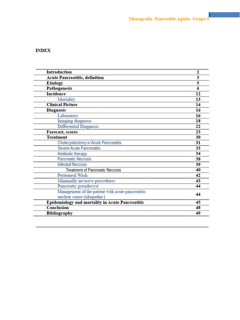 Acute Pancreatitis Overview and Treatment | PDF | Pancreas | Proteolysis