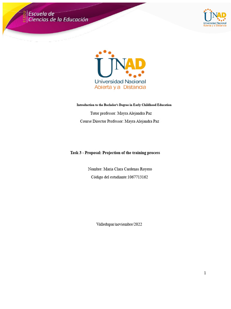 Annex 1 - Format 3 For The Development of The Proposal For The ...