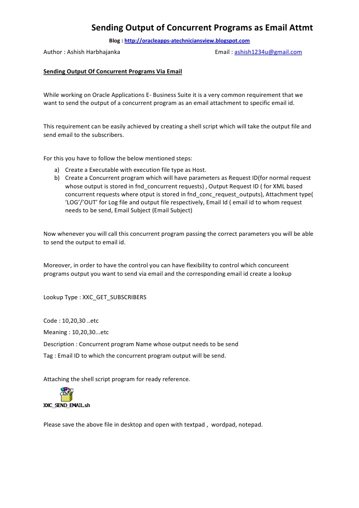 Sending Output of Concurrent Programs Via Email | PDF | Shell (Computing) | Mobile App