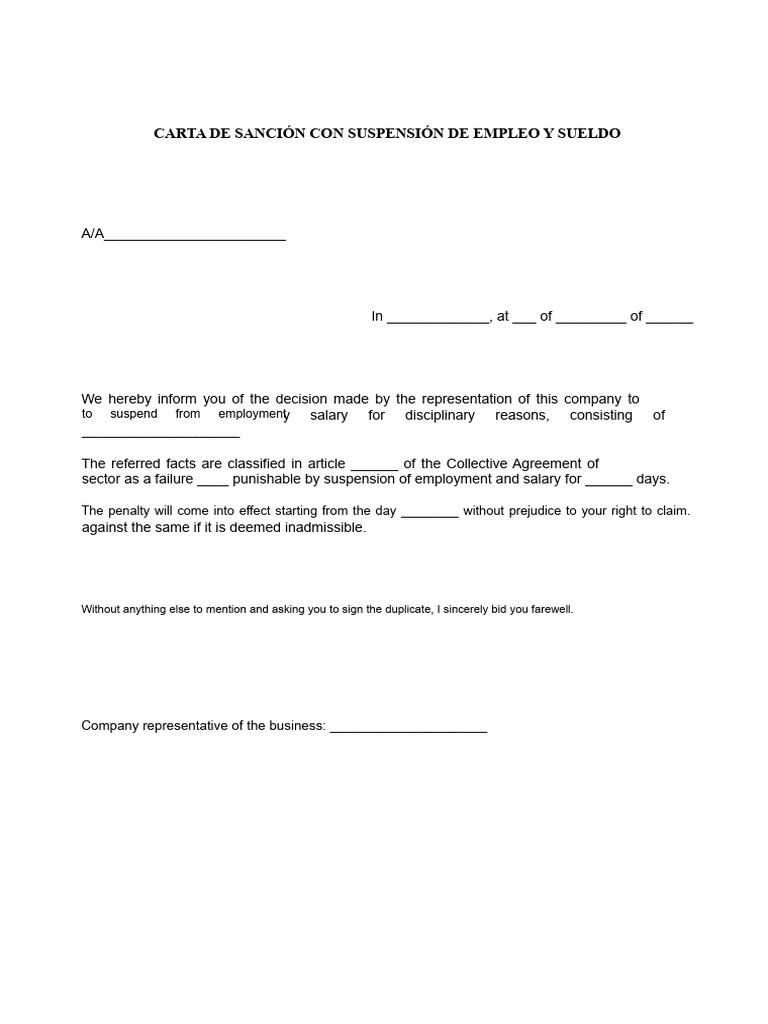 Sanction With Suspension From Work | PDF