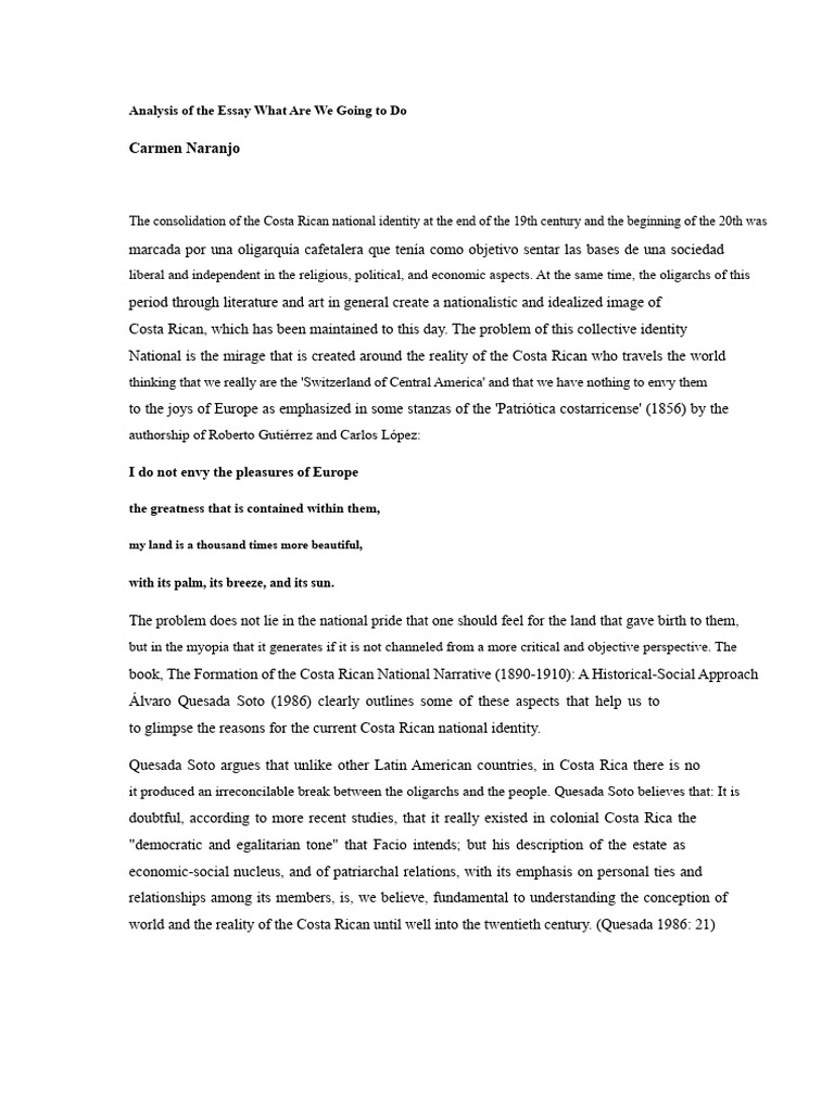 Costa Rican National Identity Analysis | PDF | Costa Rica