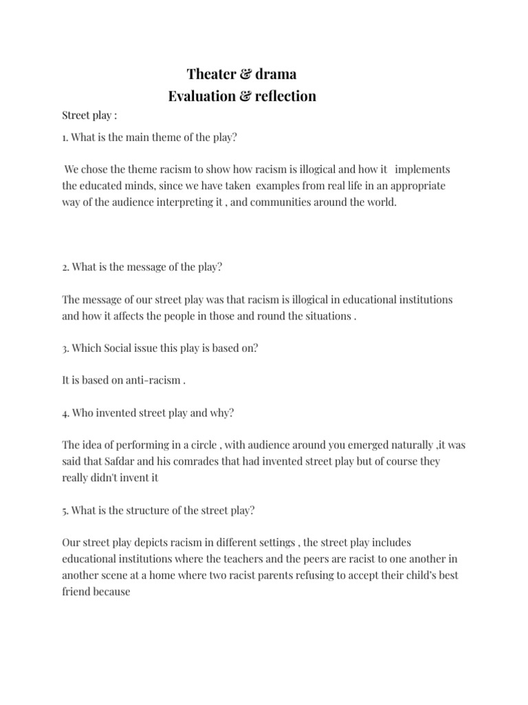 Theater & Drama 8018 Nikitha | PDF