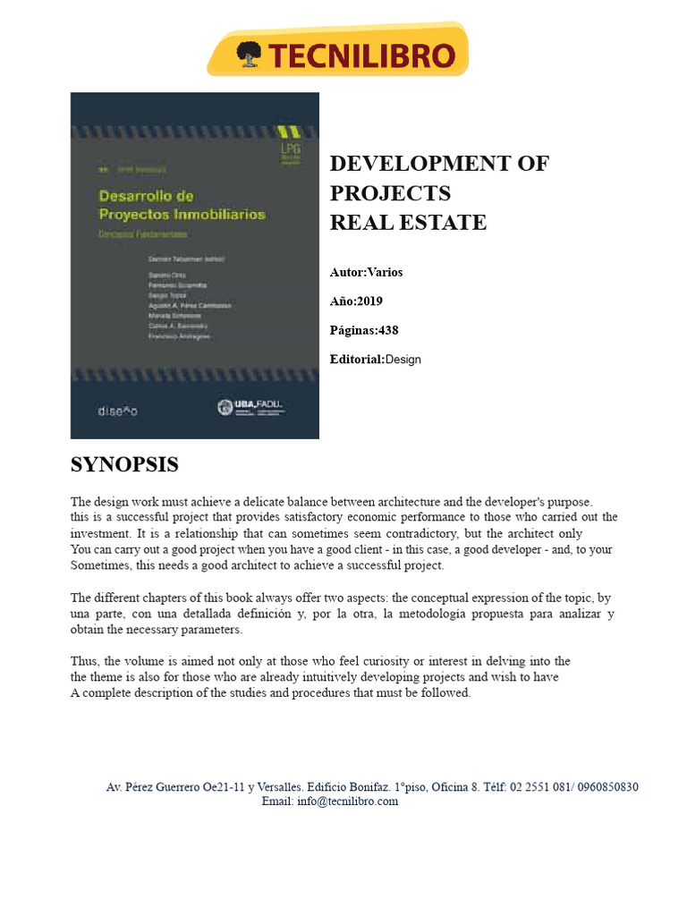 Development of Real Estate Projects | PDF