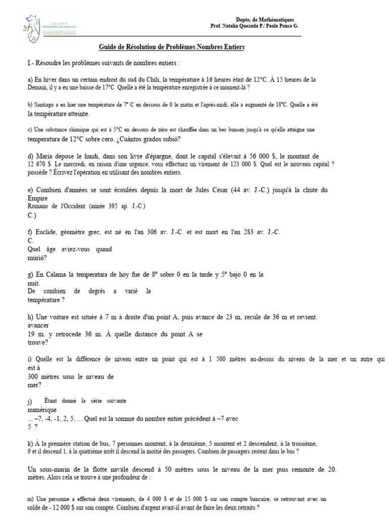 Guide de Résolution de Problèmes Mathématiques | PDF