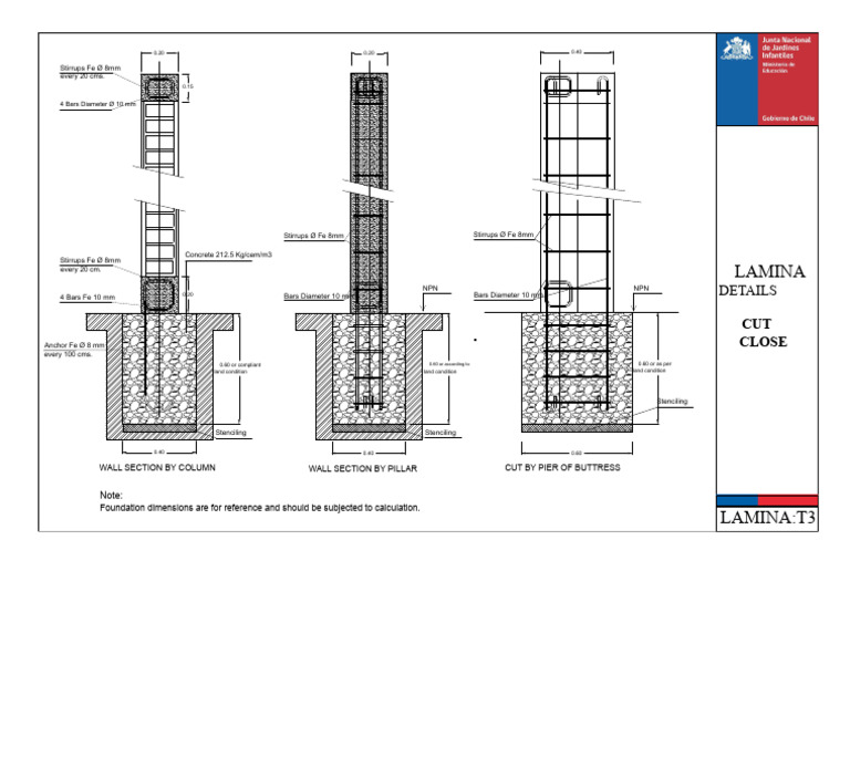 Sheet T3 Close Cut Masonry PDF | PDF | Column | Building Materials