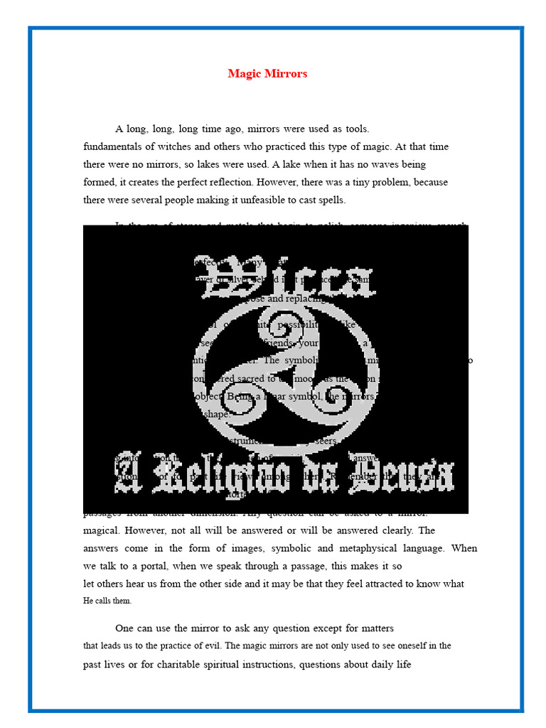 Understanding Magic Mirrors in Witchcraft | PDF | Mirror | Divination