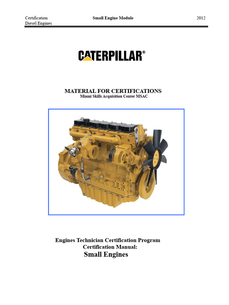 Diesel Engine Certification Manual 2012 | PDF | Fuel Injection | Diesel ...