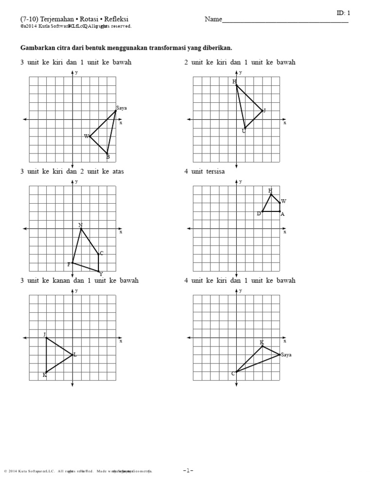 Transformasi Geometri: Rotasi dan Refleksi | PDF