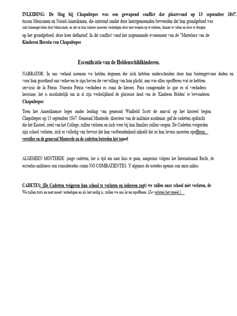 Toneelstuk Kinderen Helden | PDF