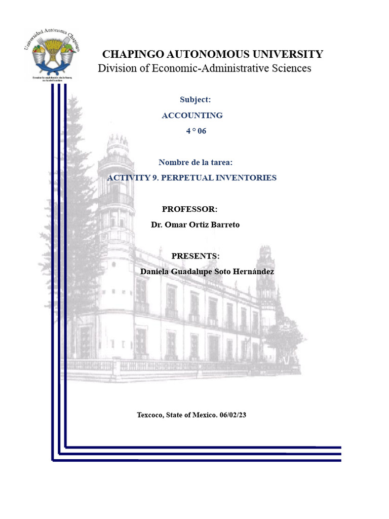 Activity 9. Perpetual Inventories | PDF