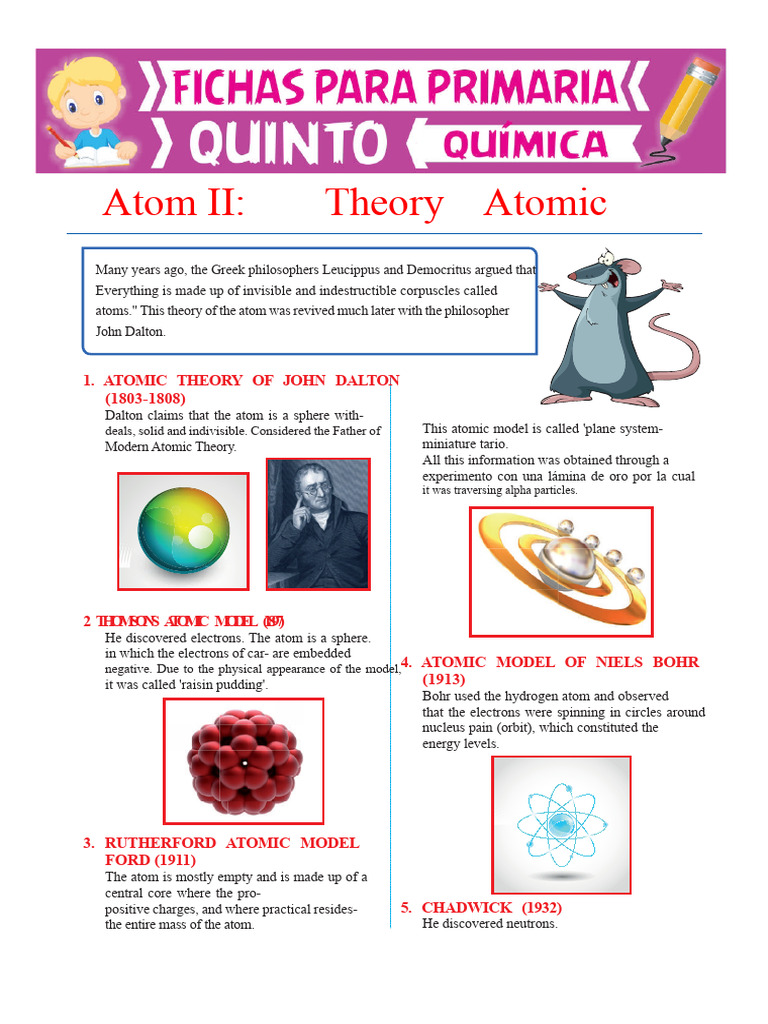 Atomic Theory For Fifth Grade | PDF | Atoms | Atomic Nucleus