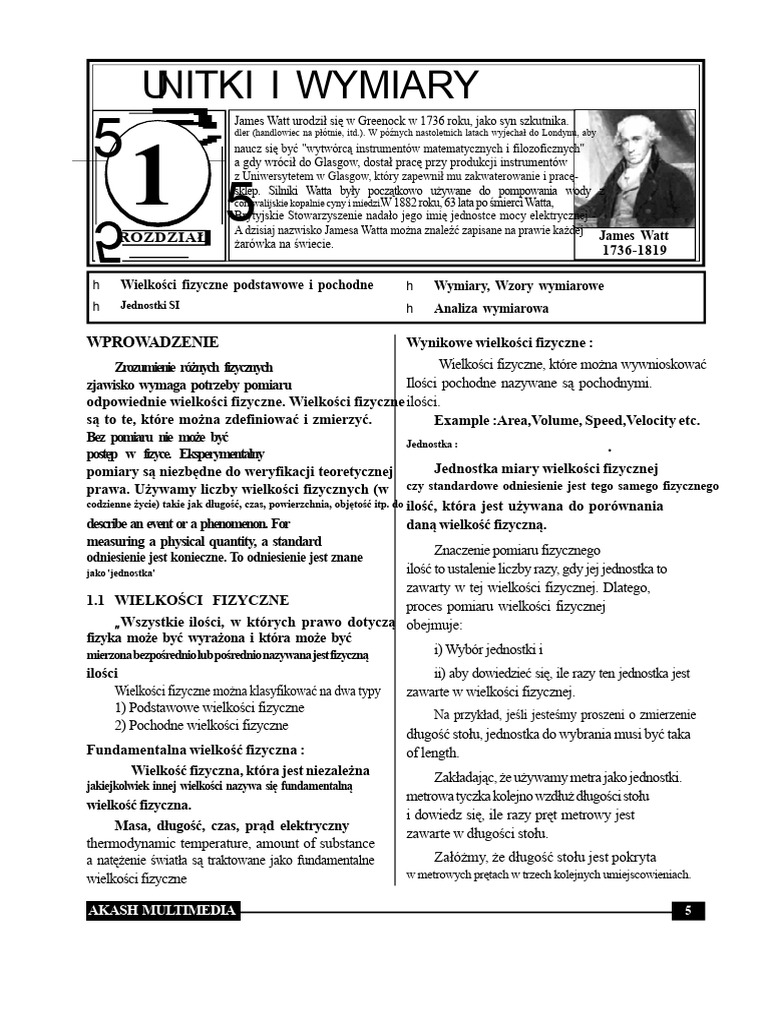 Jednostki I Wymiary (Zintegrowane) (5-19) | PDF