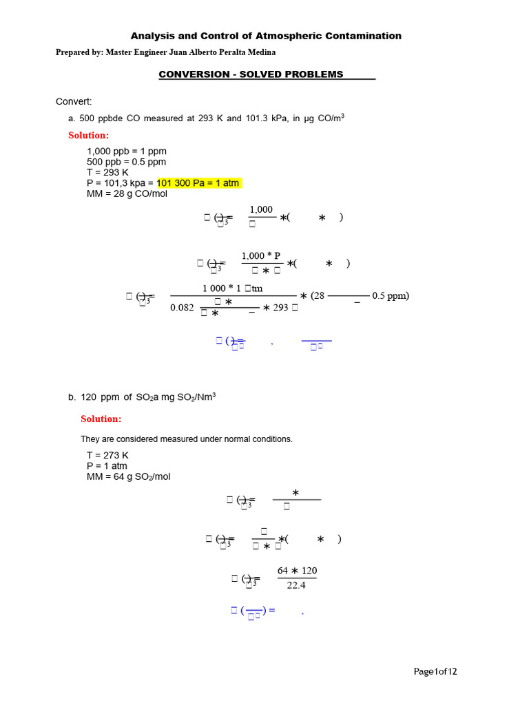 Worksheet 1 - Engineering Calculations | PDF | Cement | Carbon Dioxide