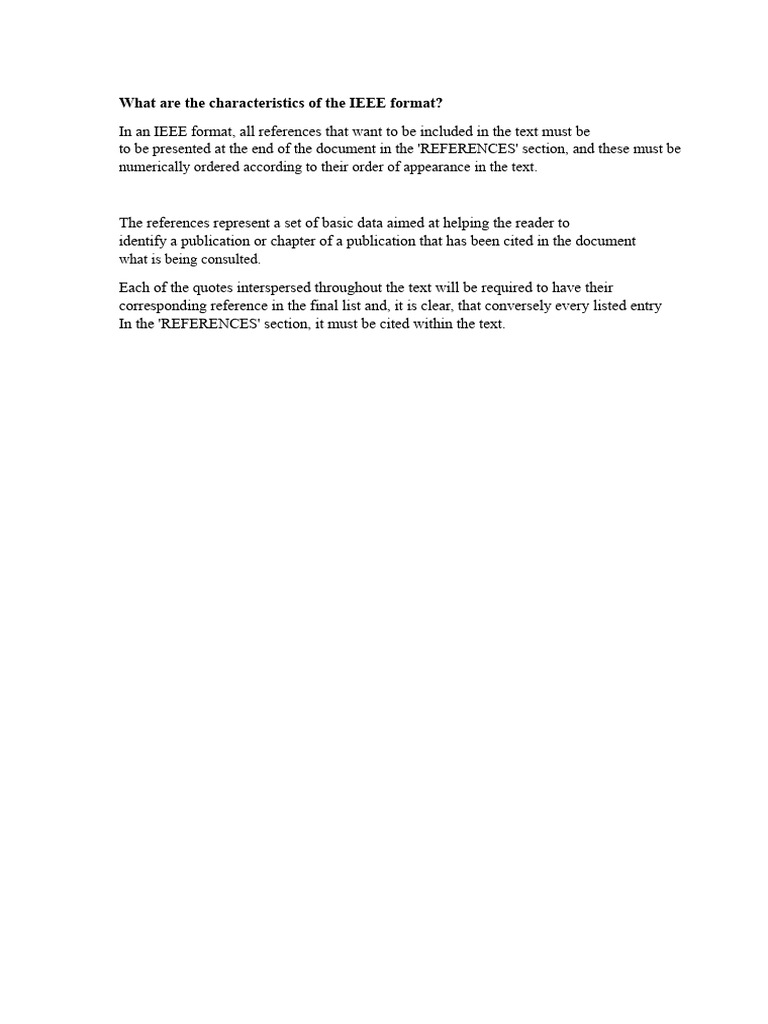 What Are The Characteristics of The IEEE Format | PDF
