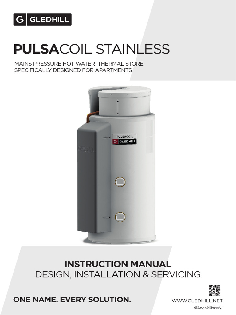 Gledhill PulsaCoil Stainless Instruction Manual | PDF | Water Heating ...