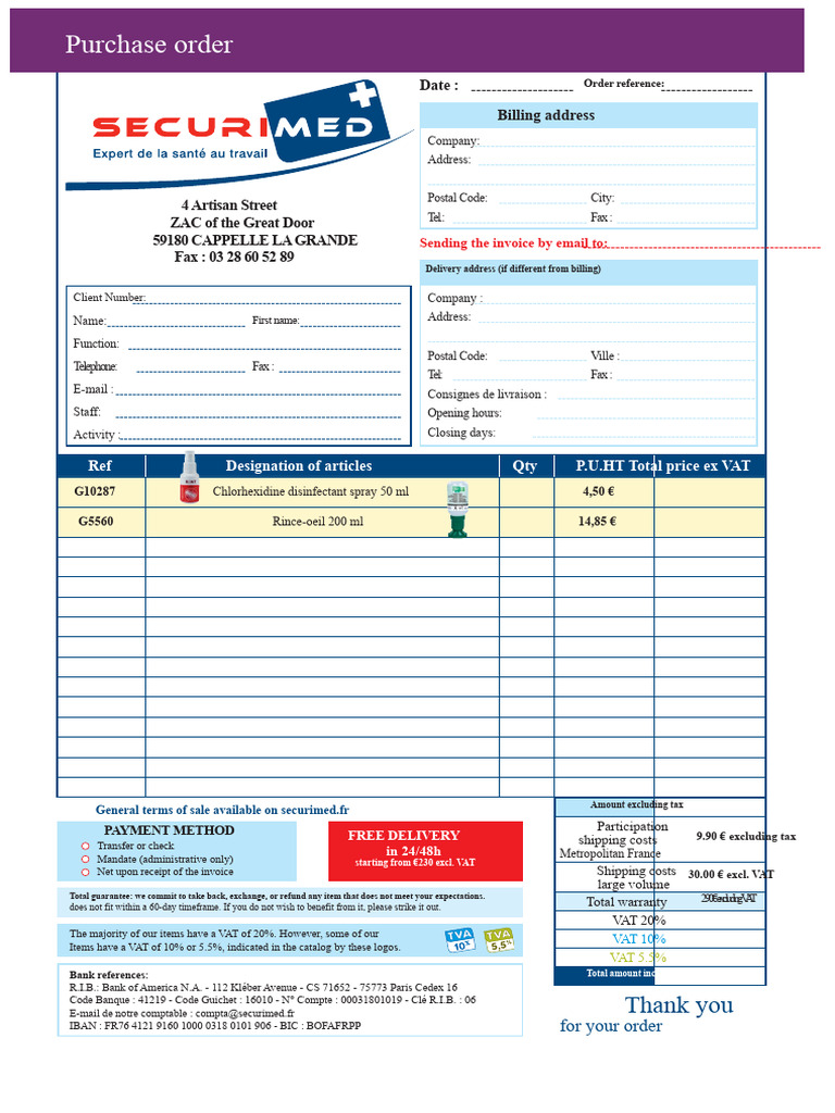 Purchase Order | PDF | Value Added Tax | Invoice