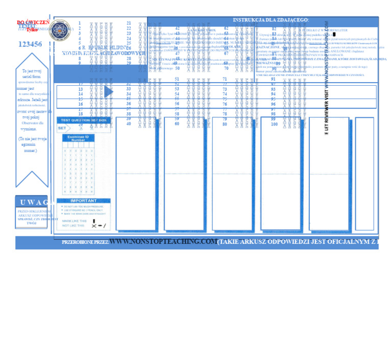 Arkusz Odpowiedzi | PDF