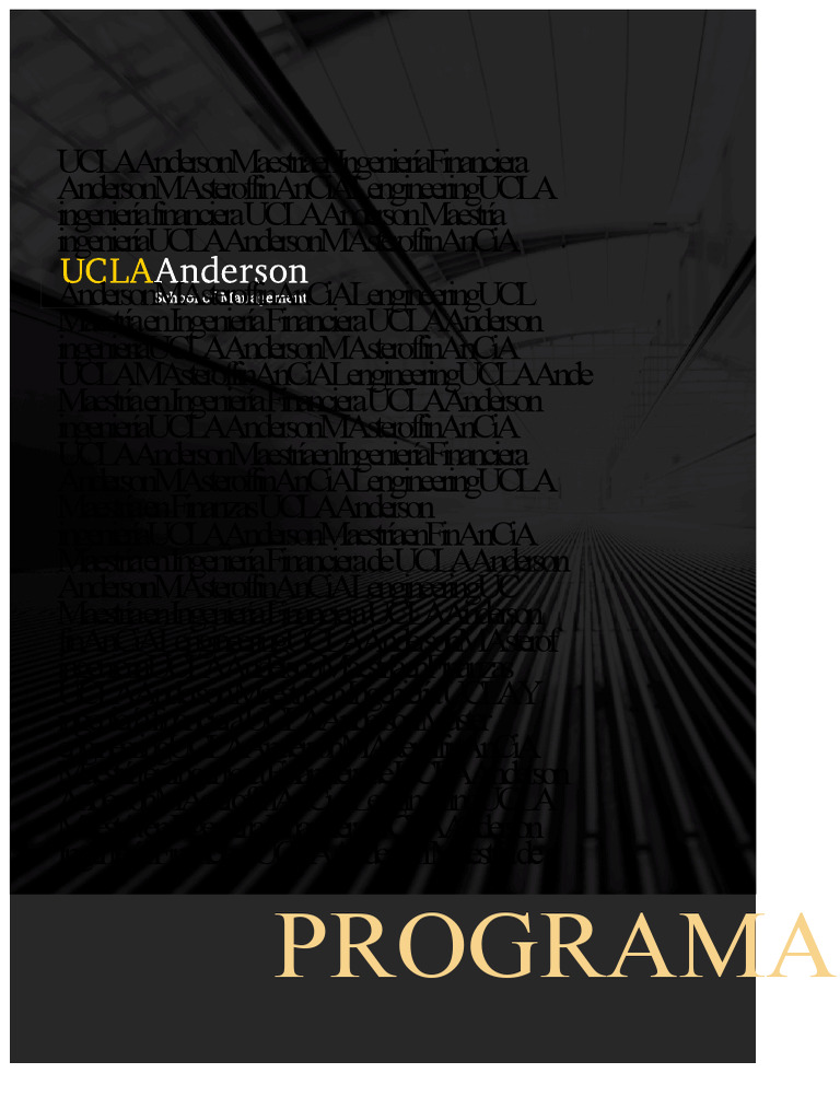 Folleto del Programa MFE_UCLA | PDF | Opción (Finanzas) | Arbitraje