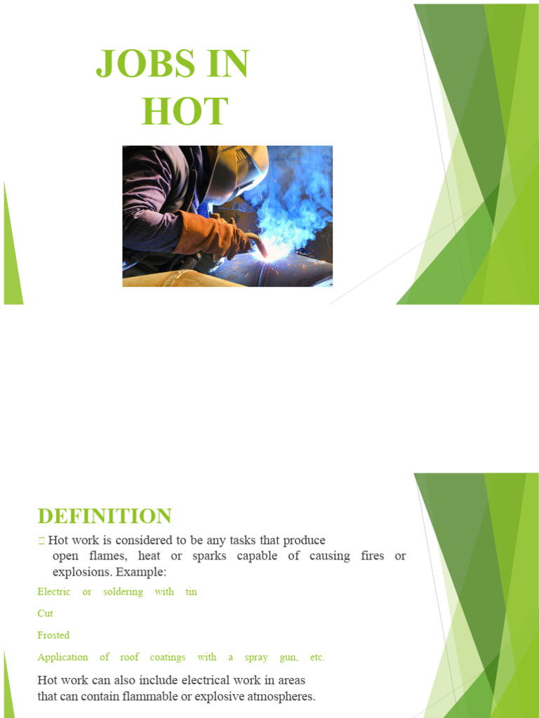 PPT HOT WORKS AND USE OF FIRE EXTINGUISHERS | PDF | Fires | Personal ...