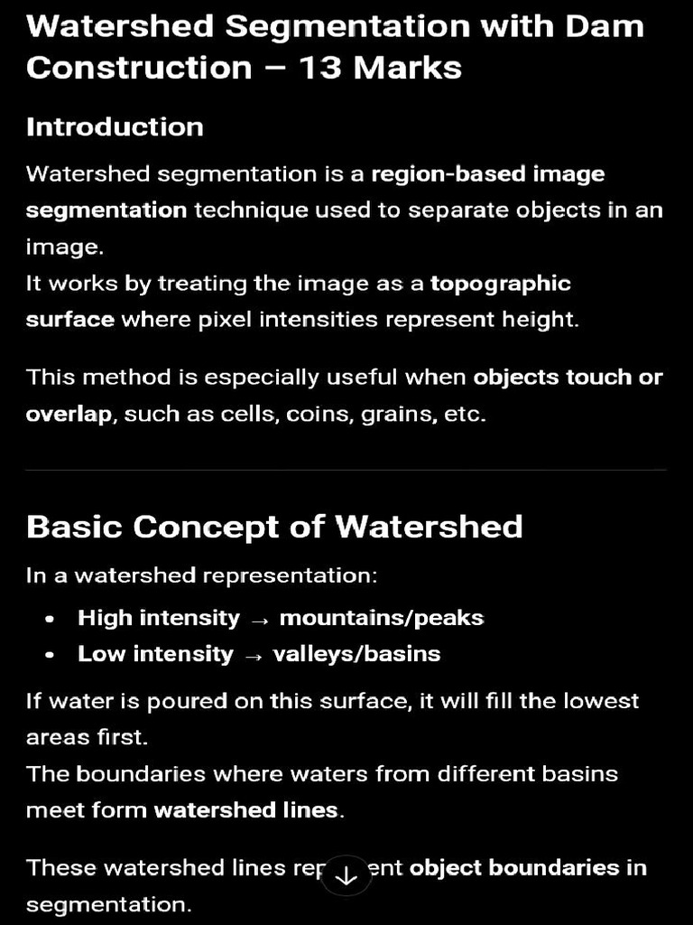 4 - Watershed and DAM Construction | PDF