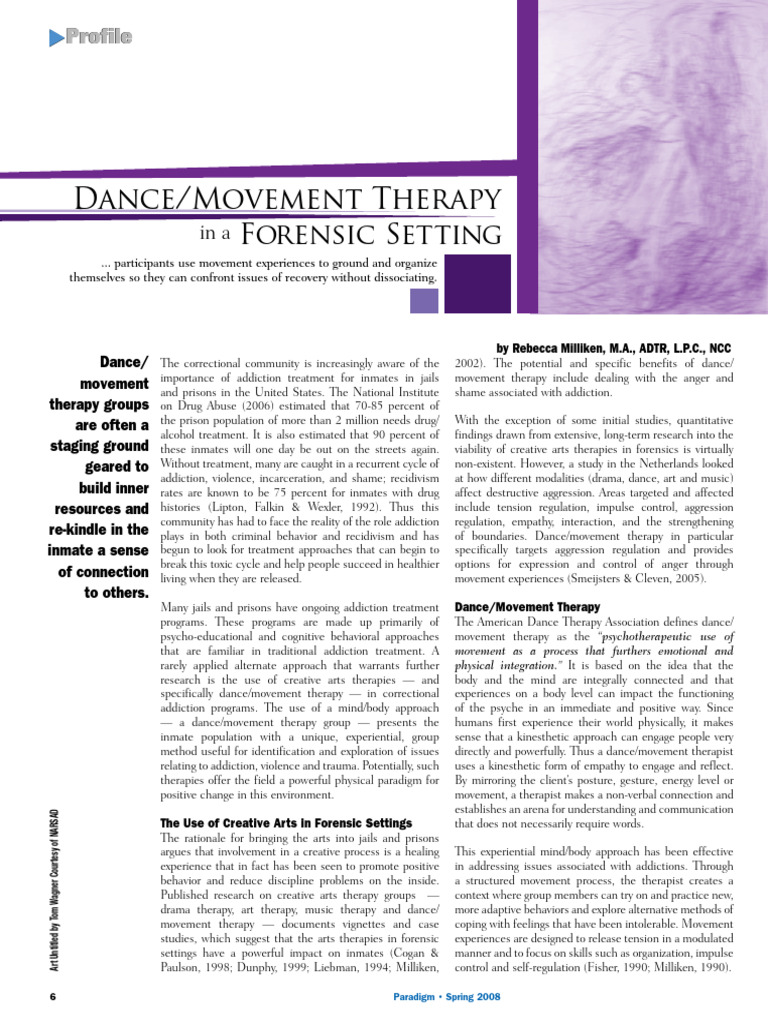 Dance Therapy for Inmates' Recovery | PDF | Psychotherapy ...