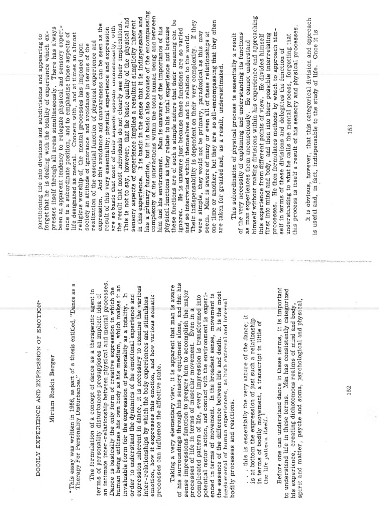 Berger - Bodily Experience | PDF