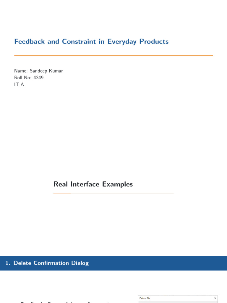 User Feedback and Constraints in Design | PDF