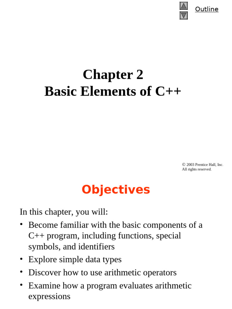 Chapter 2 - Basic C Elements 2 | PDF | C++ | Computer Program