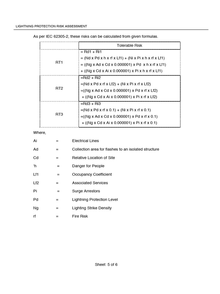 Page 5 From Lightning Protection Risk Assessment NEW | PDF
