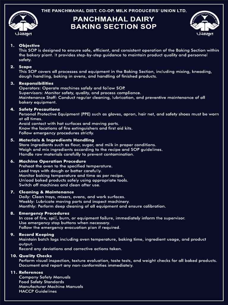 Bakery Sop | PDF
