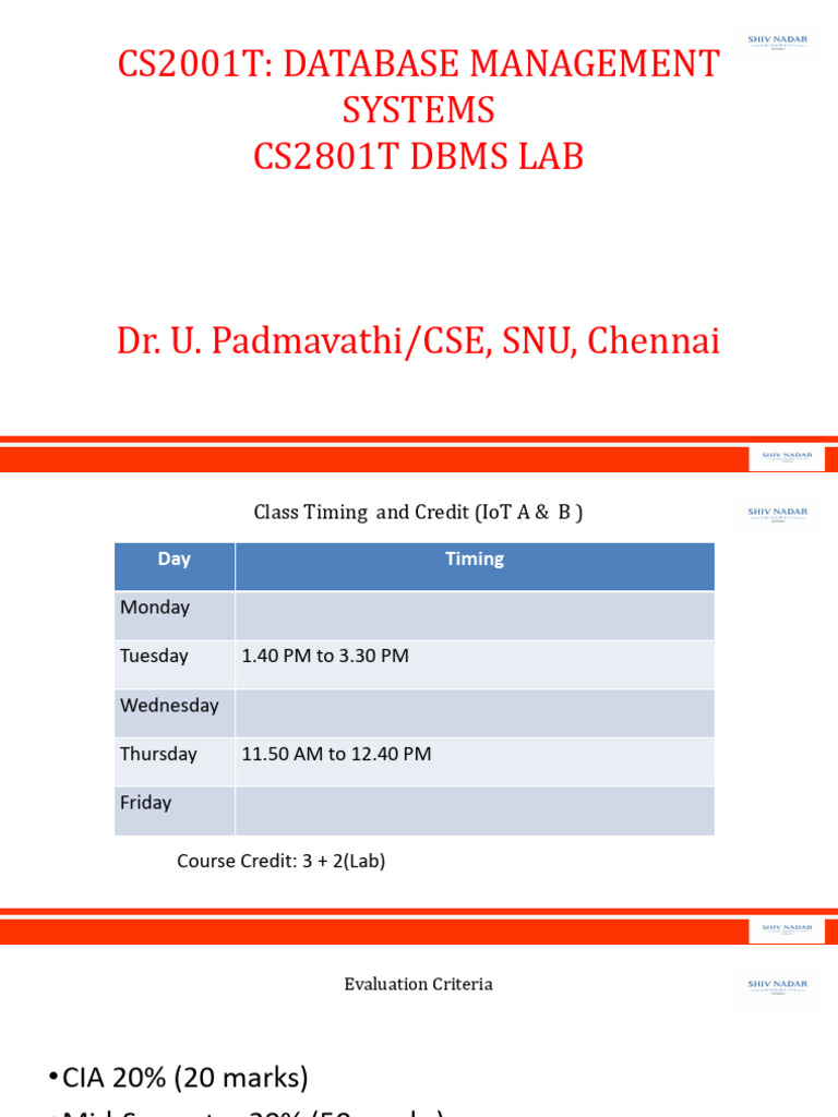 DBMS Iot Unit-1 | PDF | Databases | Relational Database