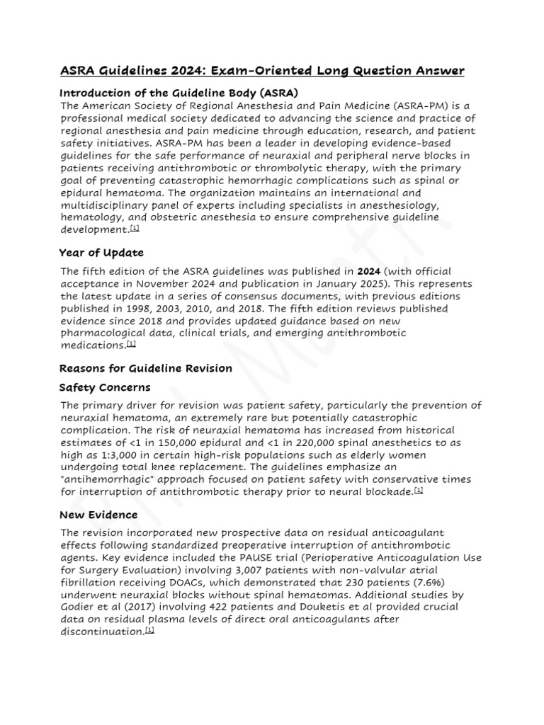 LAQ - ASRA Guidelines 2024 | PDF | Anesthesia | Pain Management
