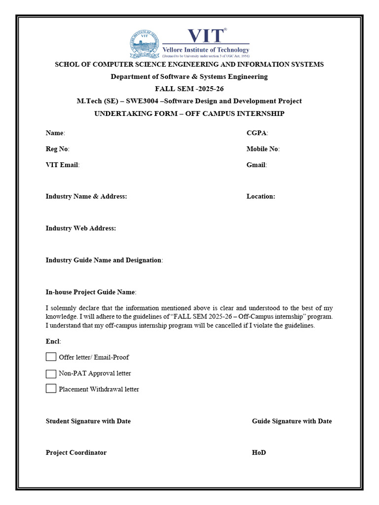 Undertaking Form – Irc | PDF