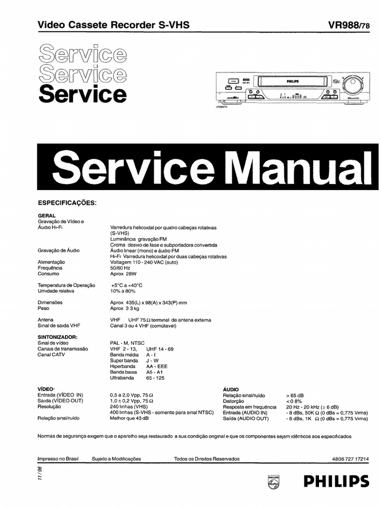 Philips VR 988 | PDF