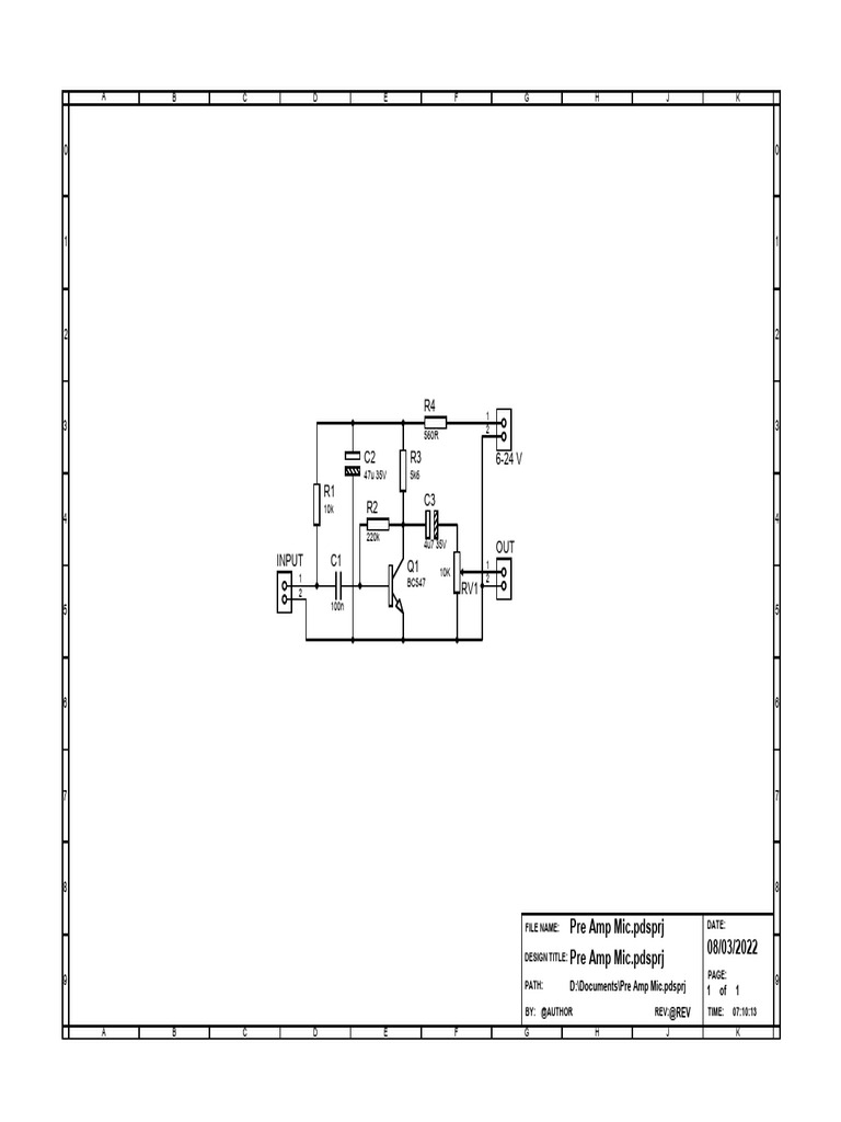 Pre Amp Mic | PDF | Electronic Circuits