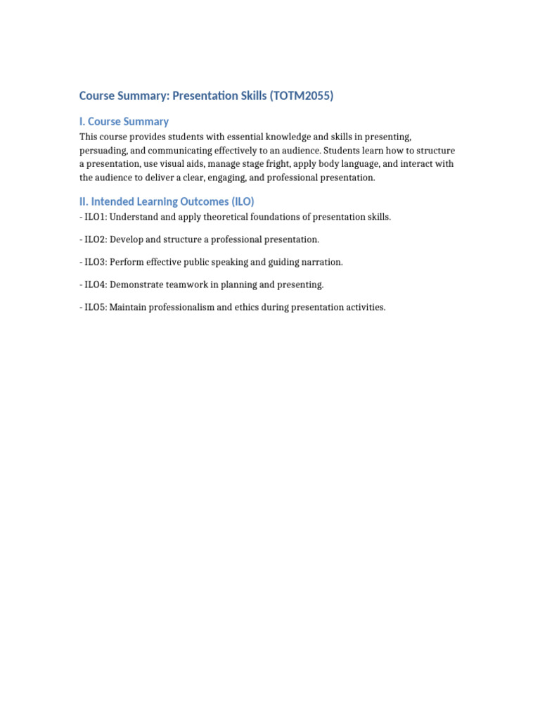 Mastering Presentation Skills Course | PDF