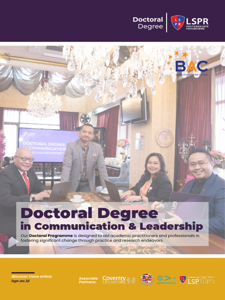 Doctoral Degree in Communication Leadership | PDF | Leadership | Thesis